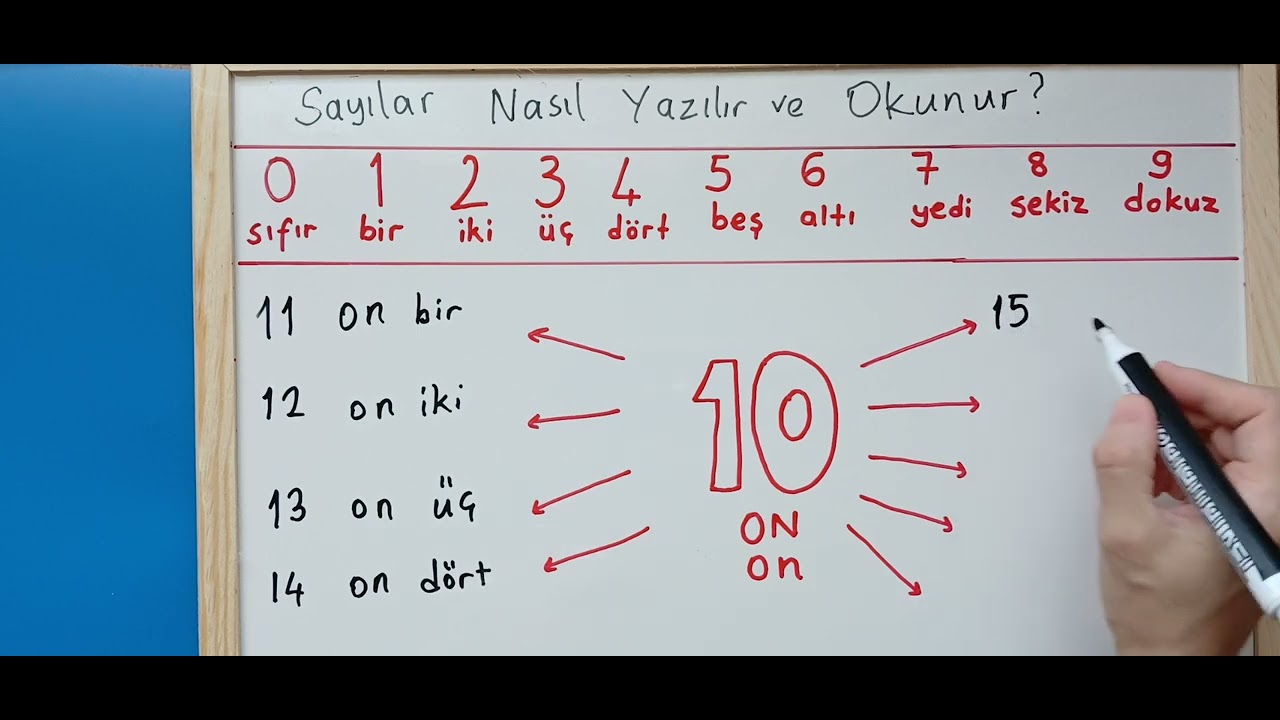 #learn Turkish -Turkish A1-numbers #Türkçe öğreniyorum #Türkçe sayılar ...