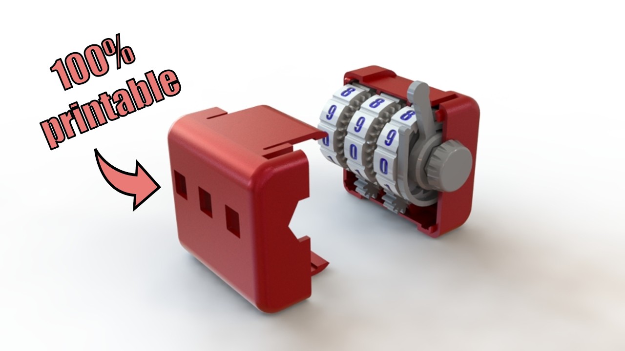 Mechanical Counter with ONLY printed Parts! - YouTube