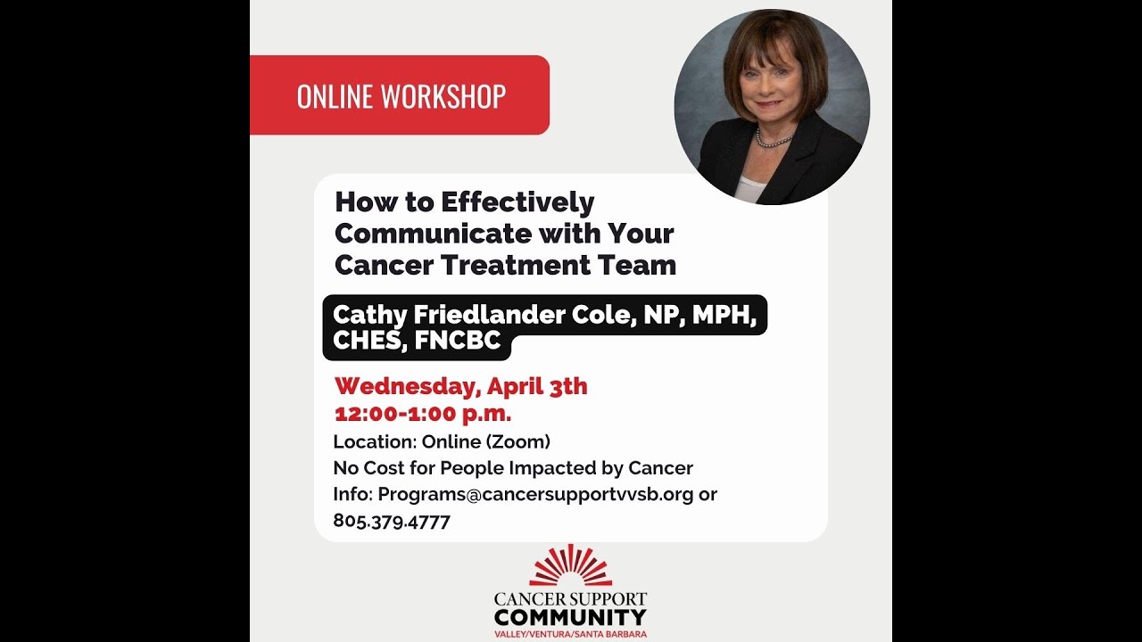 How to Effectively Communicate with Your Cancer Treatment Team - YouTube