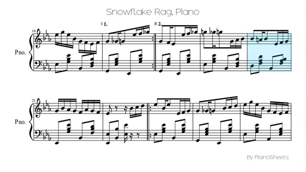 Snowflake Rag [Piano Solo] - YouTube