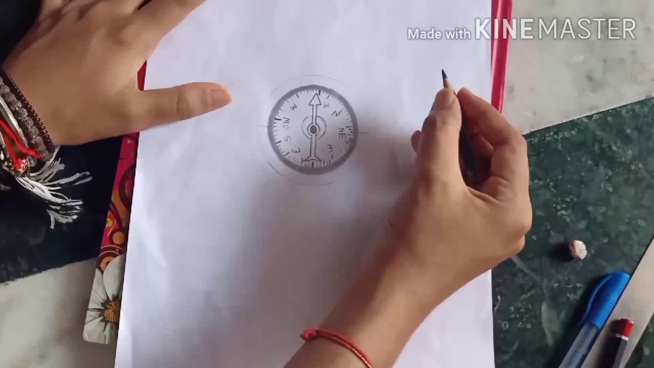 How to draw a compass | For Beginners. - YouTube