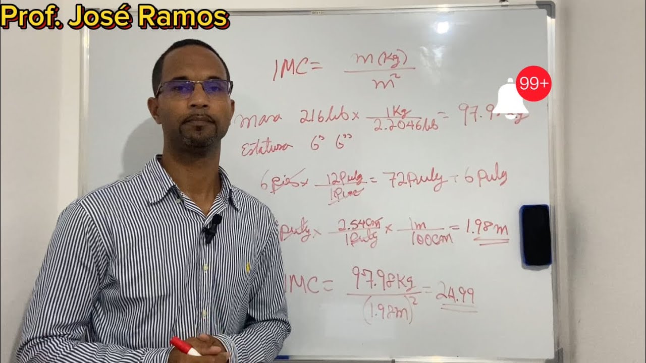 ¿Cómo calcular el índice de masa corporal IMC de una persona? - YouTube
