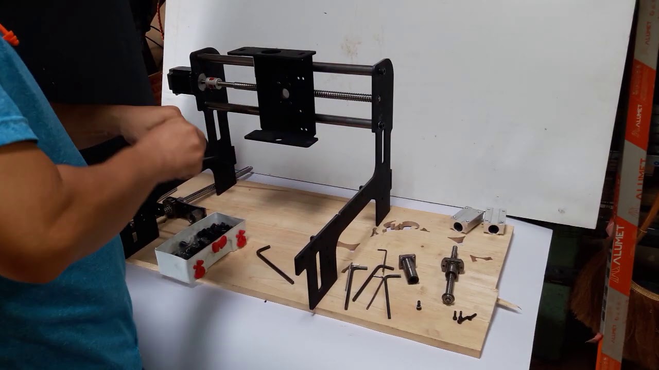 ประกอบเครื่อง Mini CNC mach3 Assy เครื่องเจาะอลูมิเนียม CNC mach 3 माच ...