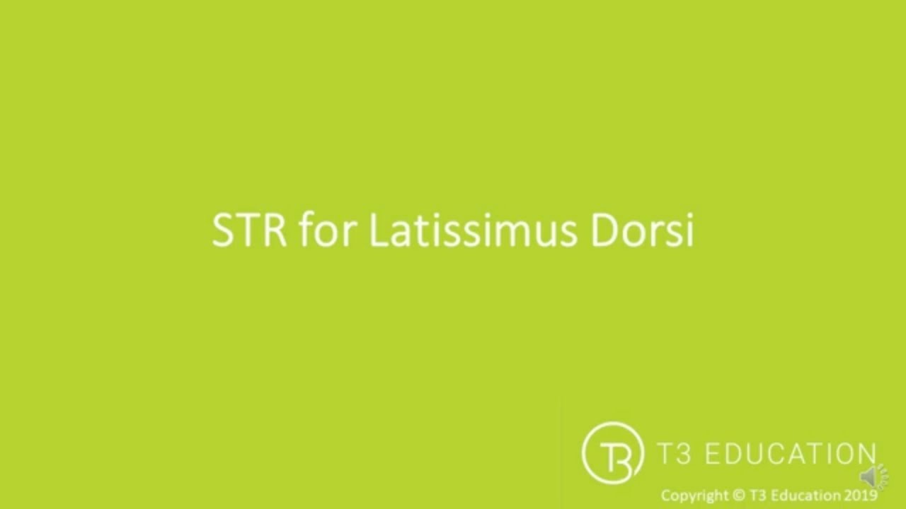 Soft Tissue Release: STR Latissimus Dorsi - YouTube
