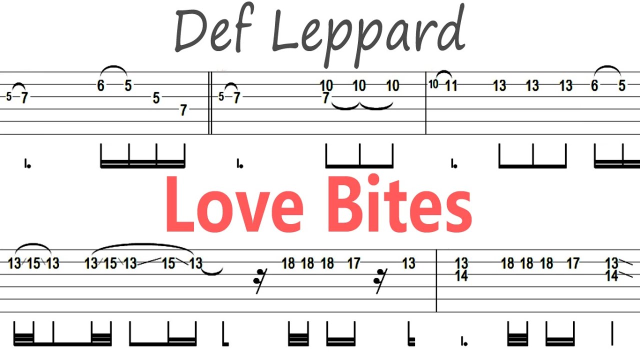 Def Leppard - Love Bites / Guitar Solo Tab+BackingTrack - YouTube