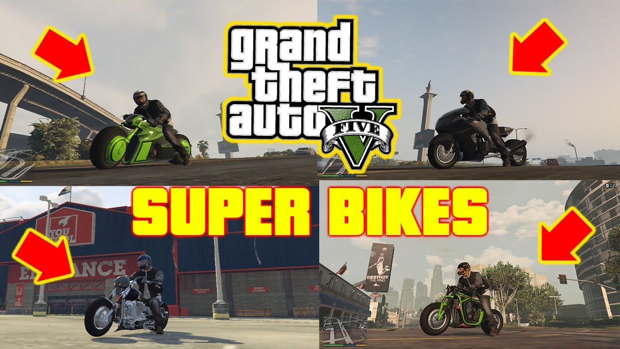 GTA 5 - Top 5 Rare Super Bike Spawn Locations in Story Mode (XBOX, PC ...
