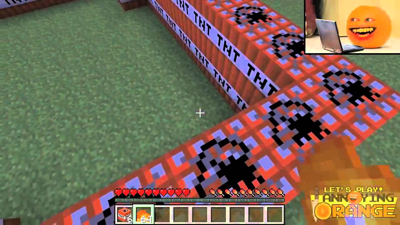 Annoying Orange Let's Play Minecraft #2 TNT Revenge!!! - YouTube