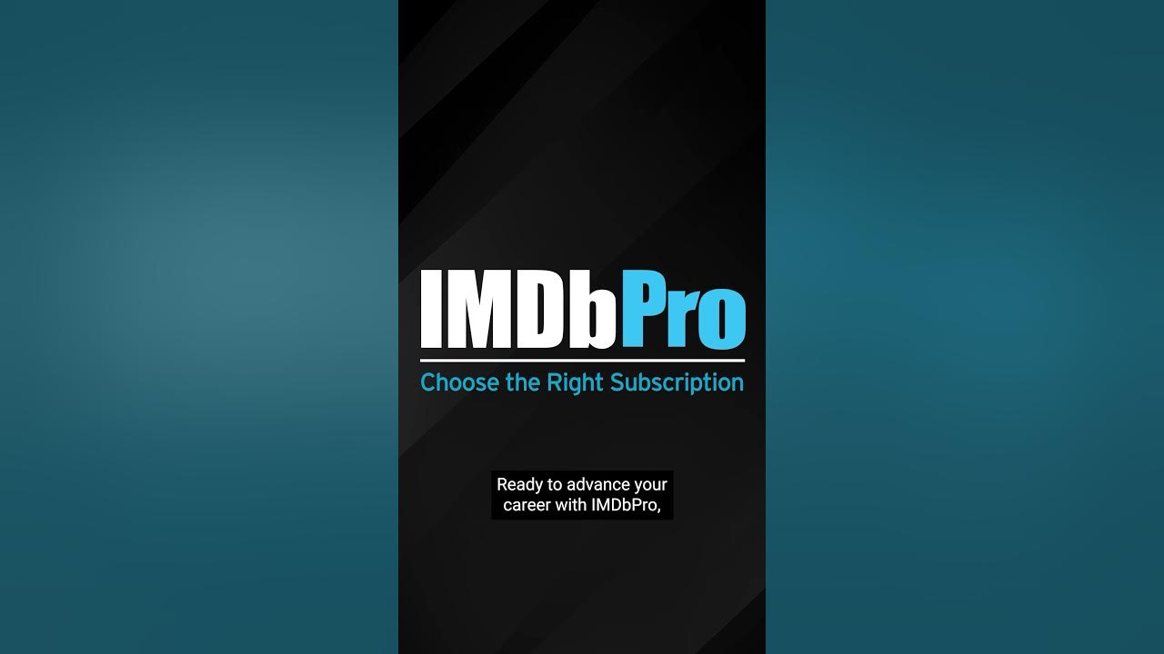 #IMDbPro Tutorials | How To Choose the Right IMDbPro Subscription #Shorts #IMDb - YouTube