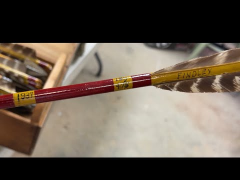 Collection of hand made arrows from 1937 and a cool self bow! - YouTube
