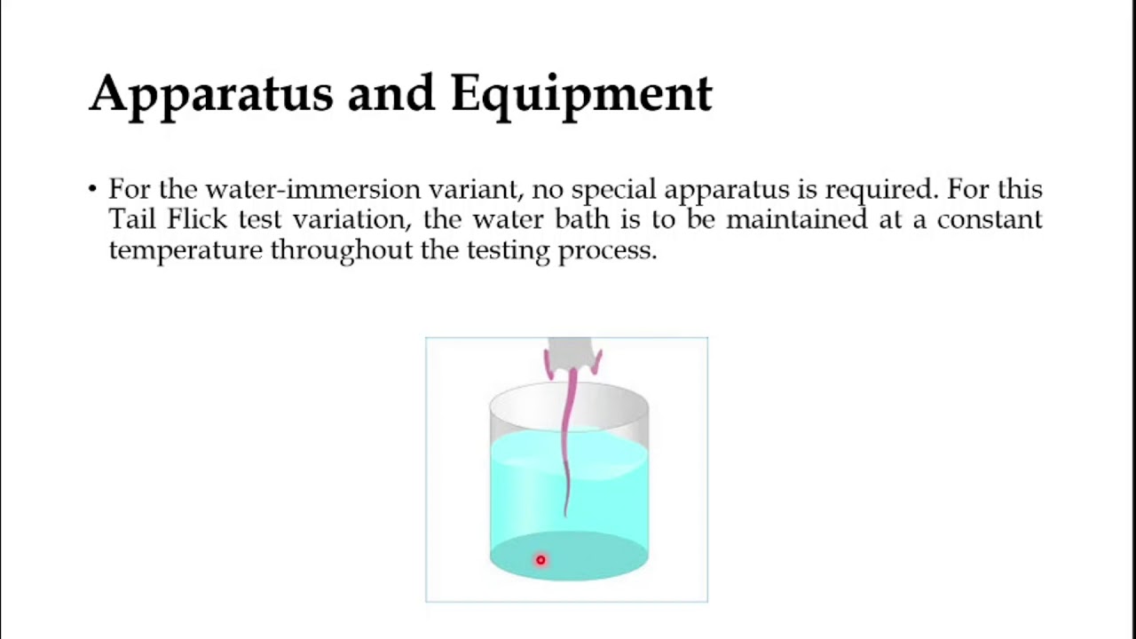 To determine the analgesic effect of drug by Tail Flick Test (510 ...