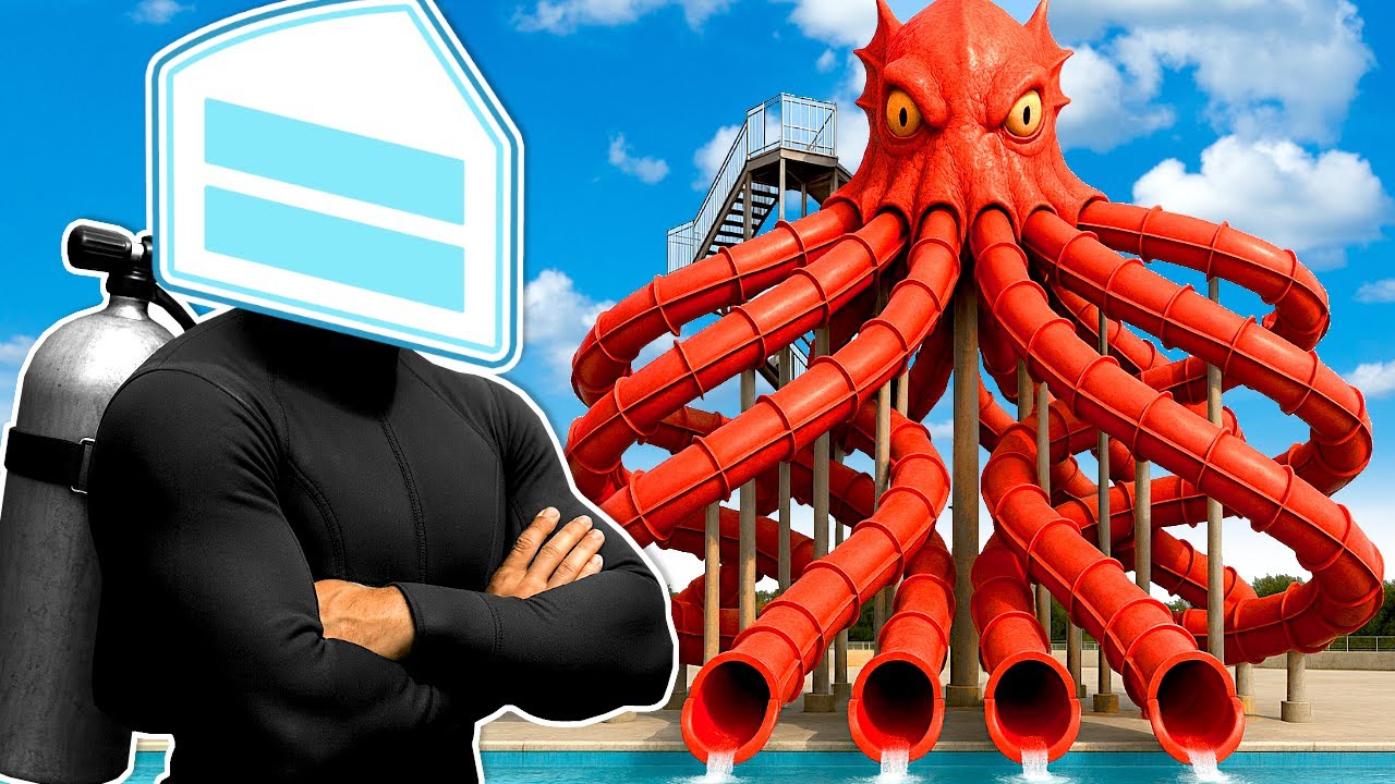 Building a Sea Monster Water Slide! (Waterpark Simulator) - YouTube