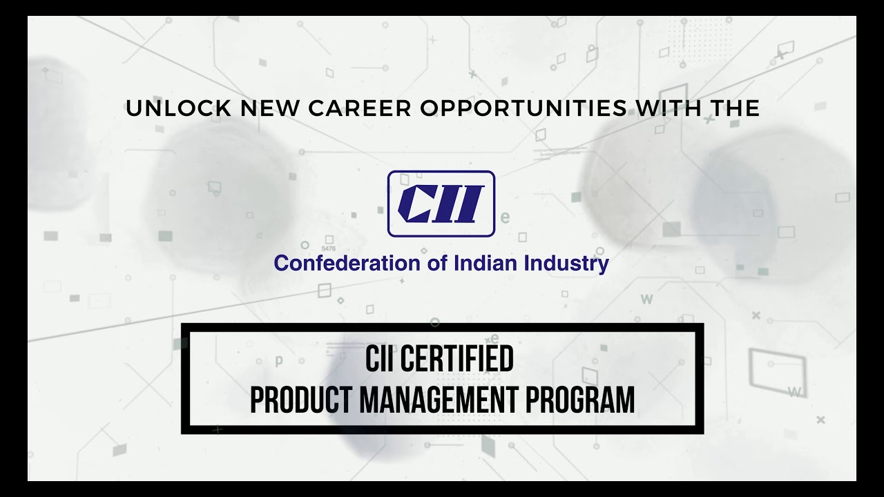 CII ProdXpert Certification Program - YouTube