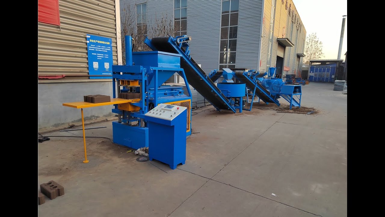 full automatic interlocking brick making machine line # africa - YouTube