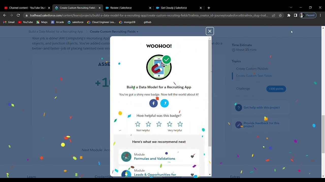 Create Custom Recruiting Fields Salesforce Trailhead 2k22 Youtube
