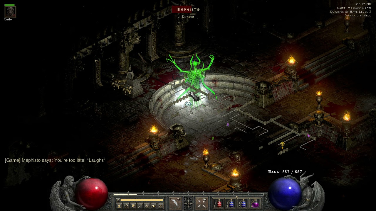 Looting Bonesnap Maul from Mephisto - Diablo II Resurrected - D2R ...
