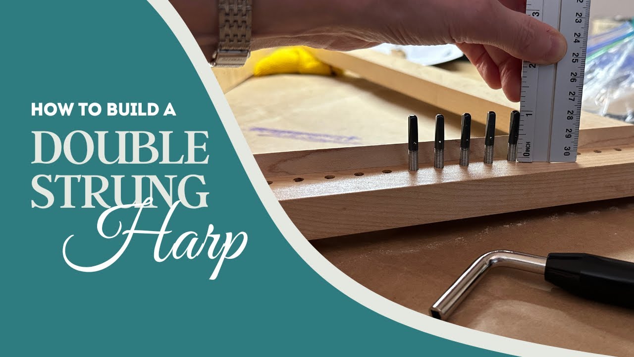 Watch me build a double strung cardboard harp - YouTube