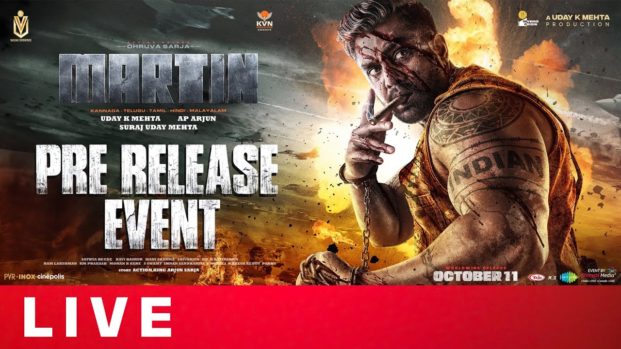 Martin Pre-Release Event Live | Dhruva Sarja | AP Arjun | Uday K Mehta ...