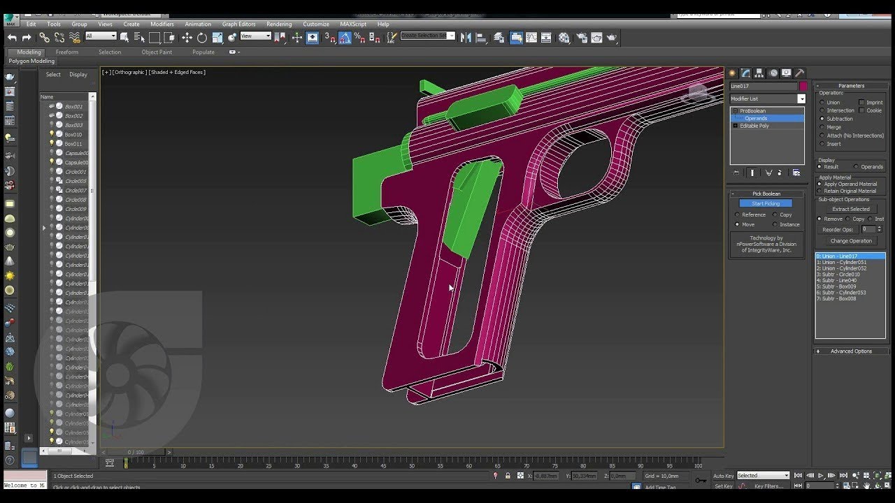 Gun Modelling with Booleans by RenderDock Studio - YouTube
