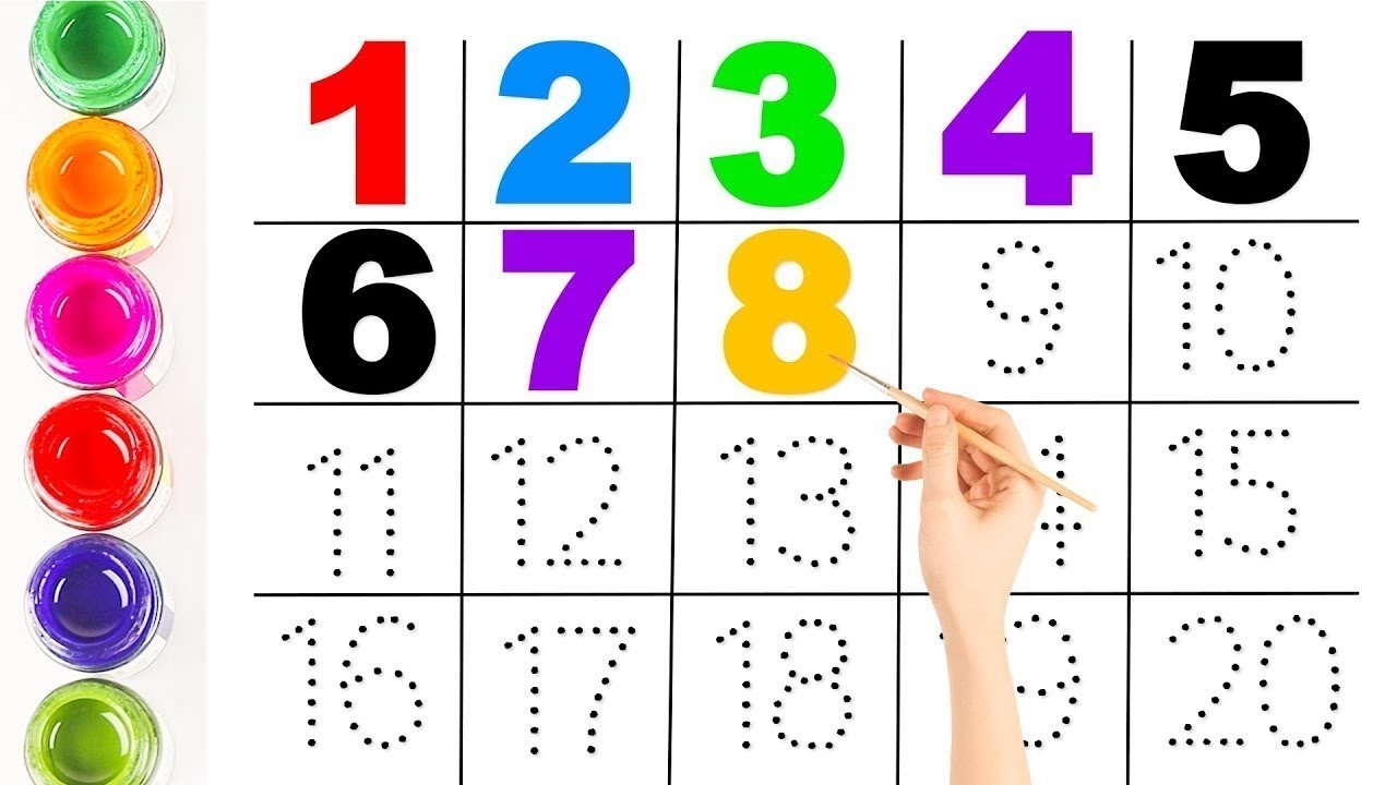 1234,12345,count and trace 1to15 numbers, counting 1to15, learning ...