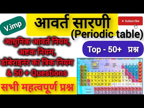 Science: आवर्त सारणी | Periodic table| Modern periodic table learning ...