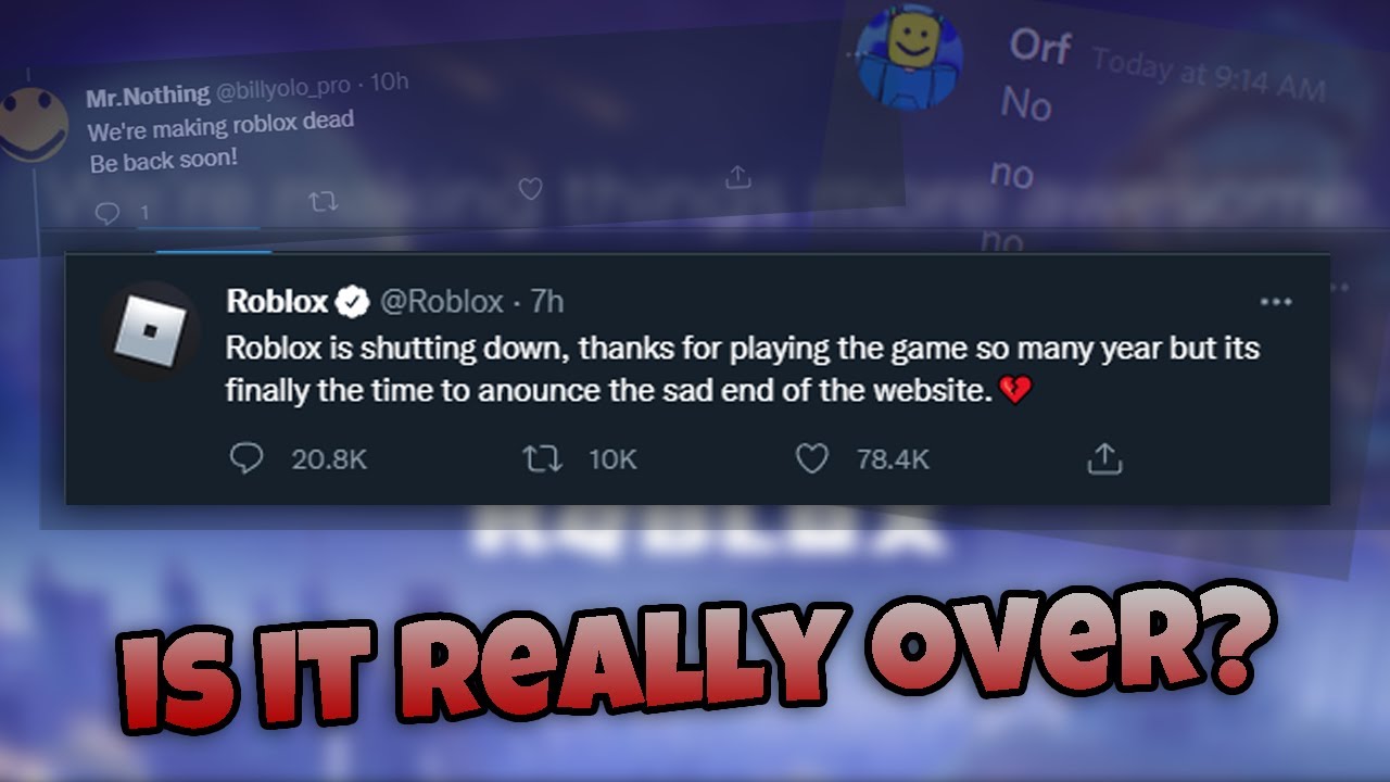 Roblox is shutting down?! (THE END?) - YouTube