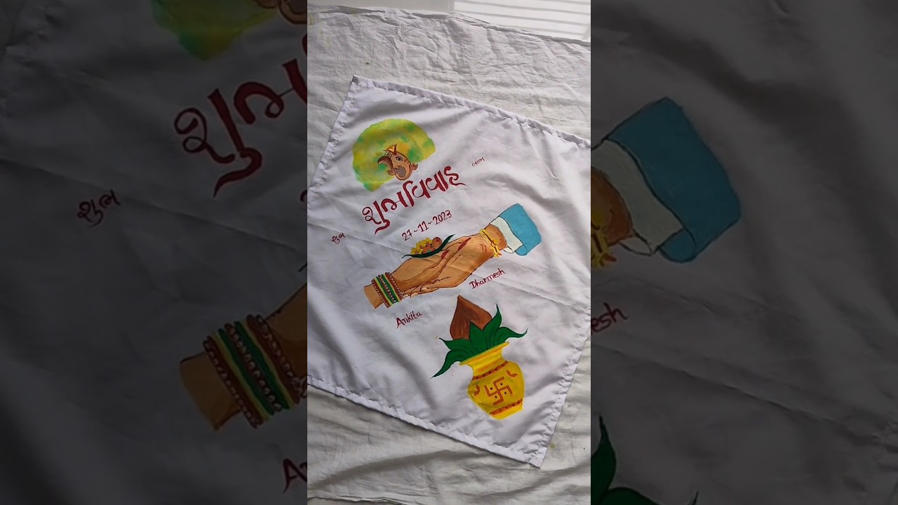 how to make hastmelap Rumal|Indian wedding things|painting on hastmelap ...
