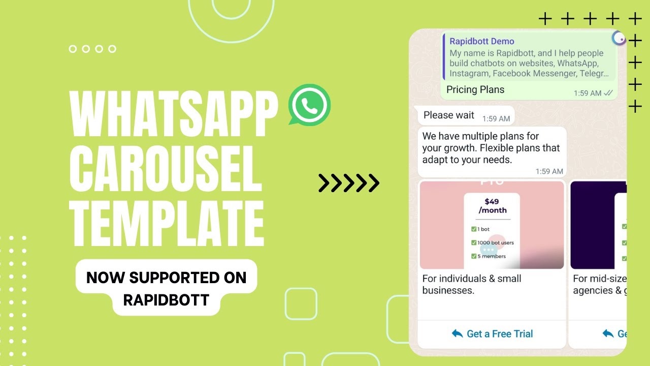 WhatsApp Carousel message Template - YouTube
