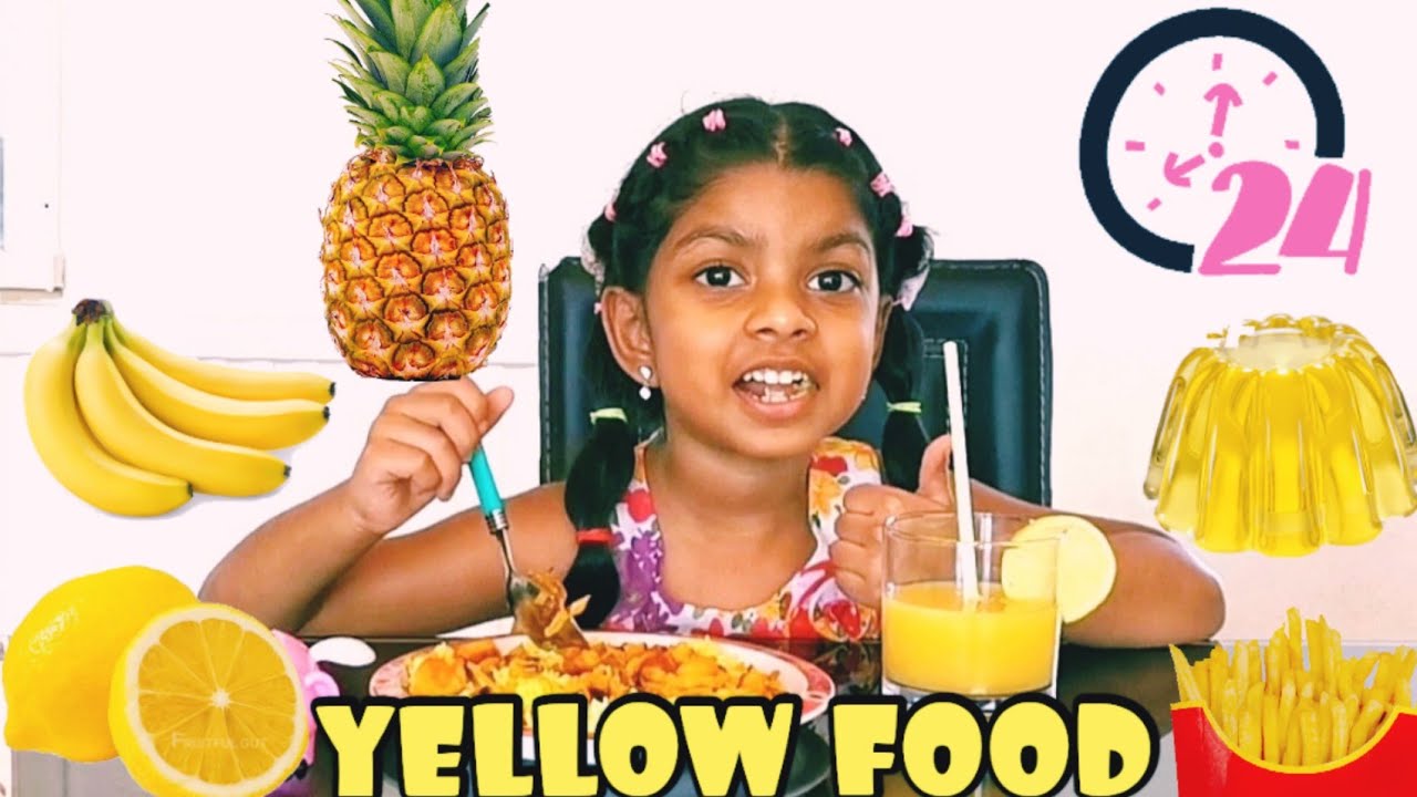 EATING ONLY YELLOW FOOD FOR 24 HOURS CHALLENGE - YouTube