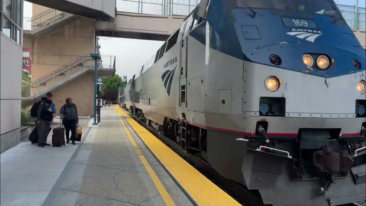 The Amtrak California Zephyr Train #6 Arriving at Emeryville Amtrak Station in Emeryville CA ...
