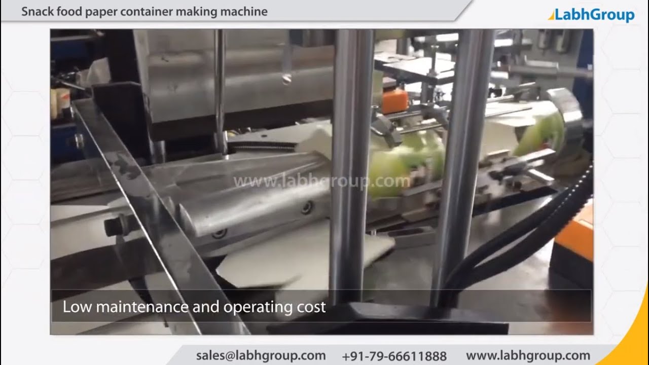 Snack food paper container making machine - YouTube