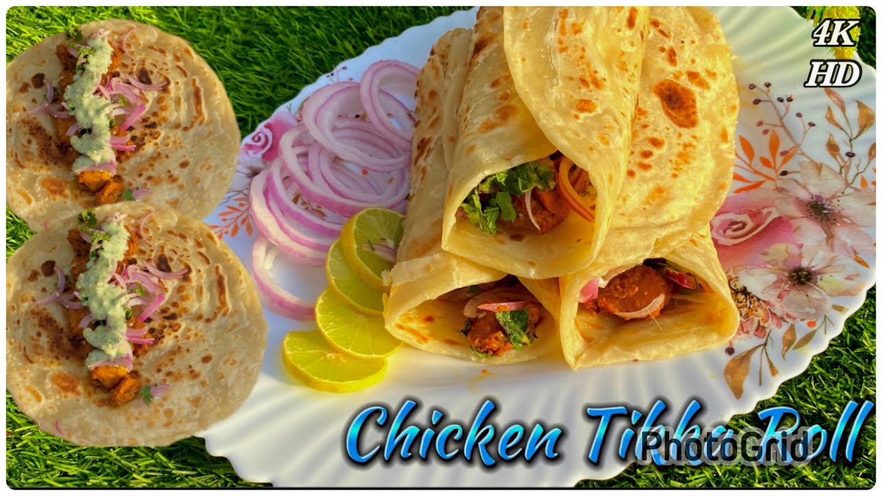 Chicken Tikka Pratha Roll Recipe by Iqqu |Easy Way Recipe | Chicken ...