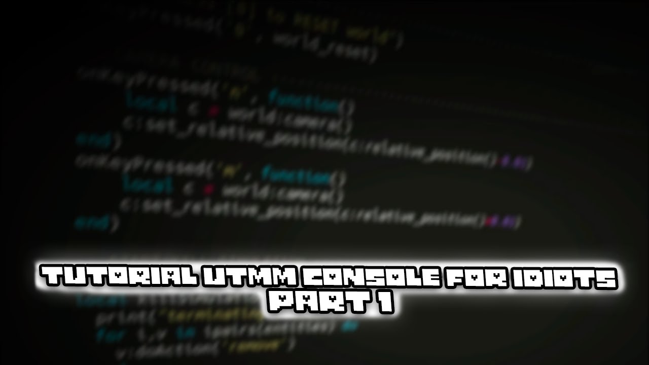 Tutorial How To Use UTMM Dev Console Part 1 [For Idiots] | UTMM KIT ...