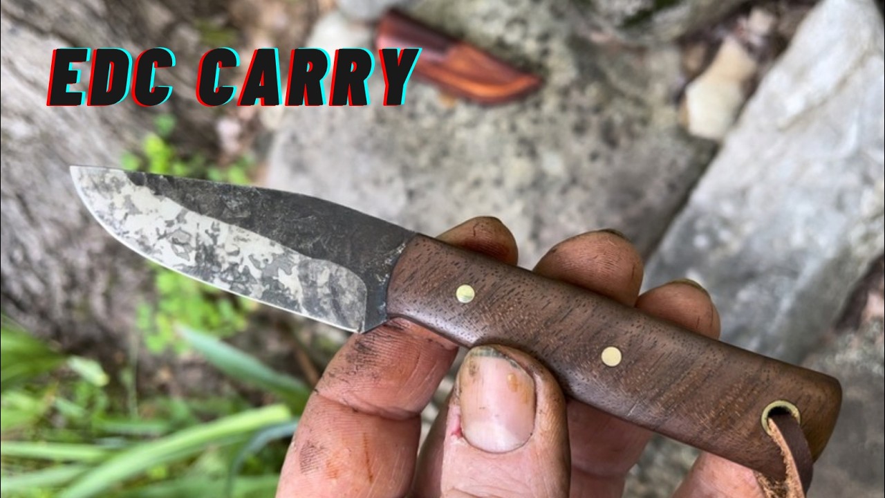 Carry Skinner edc knife. Quarter sawn walnut - YouTube