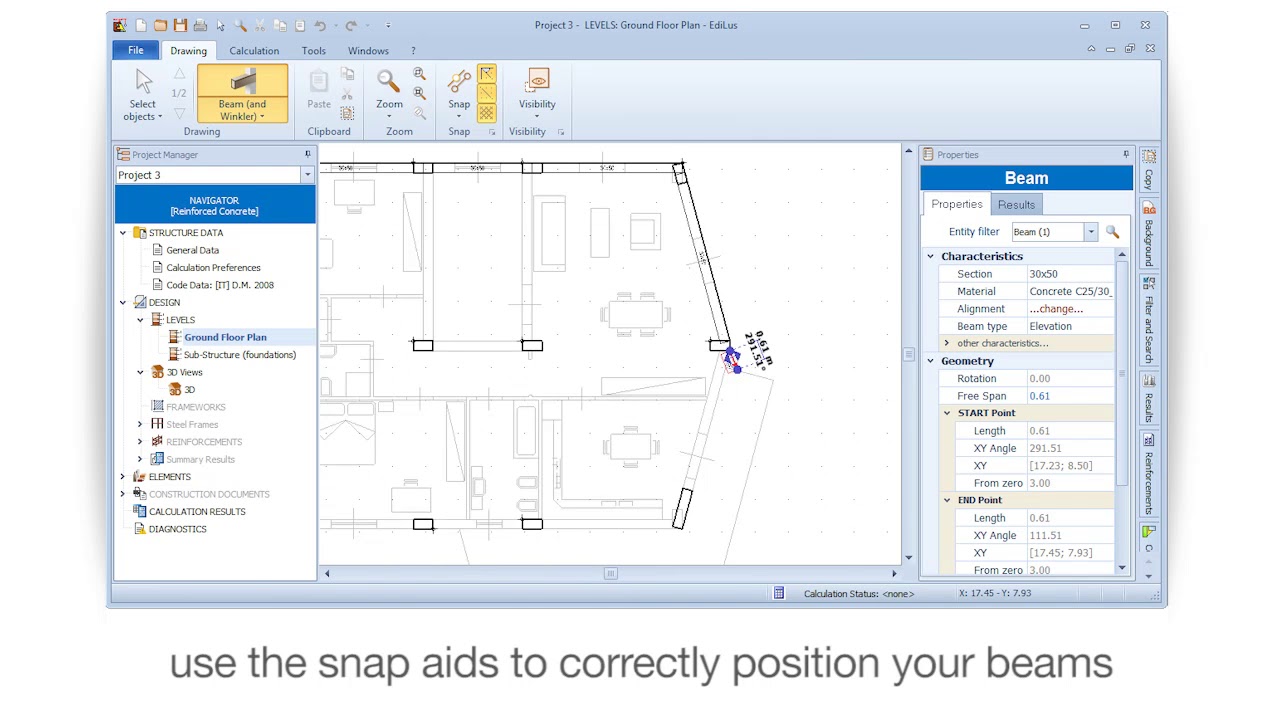 EdiLus Tutorial - Inserting a reinforced concrete Beam - ACCA software - YouTube