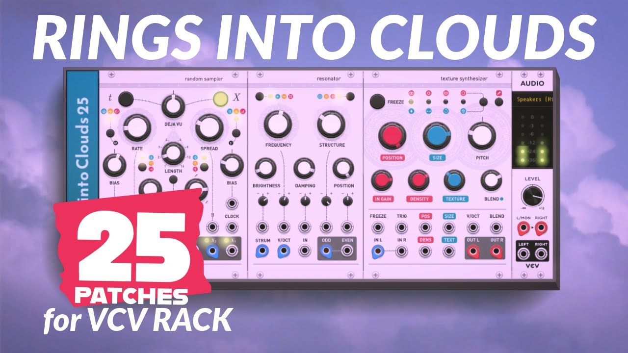 VCV Rack RINGS INTO CLOUDS Tutorial: 25 Patches for Beginners & Learning #vcvrack - YouTube