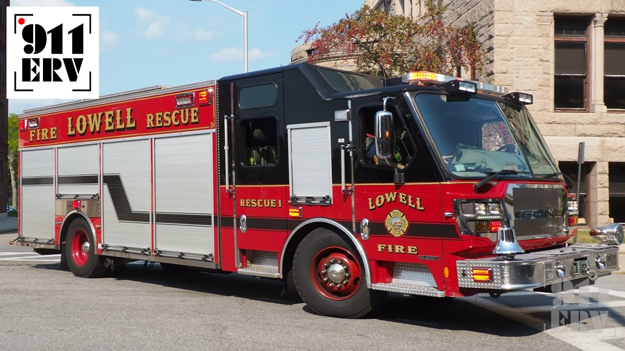 Lowell Fire Truck Responding | Rescue 1 - YouTube