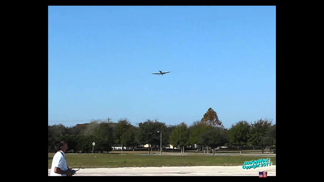 RC Crash - Airfield RC Spitfire 1200mm Warbird - YouTube