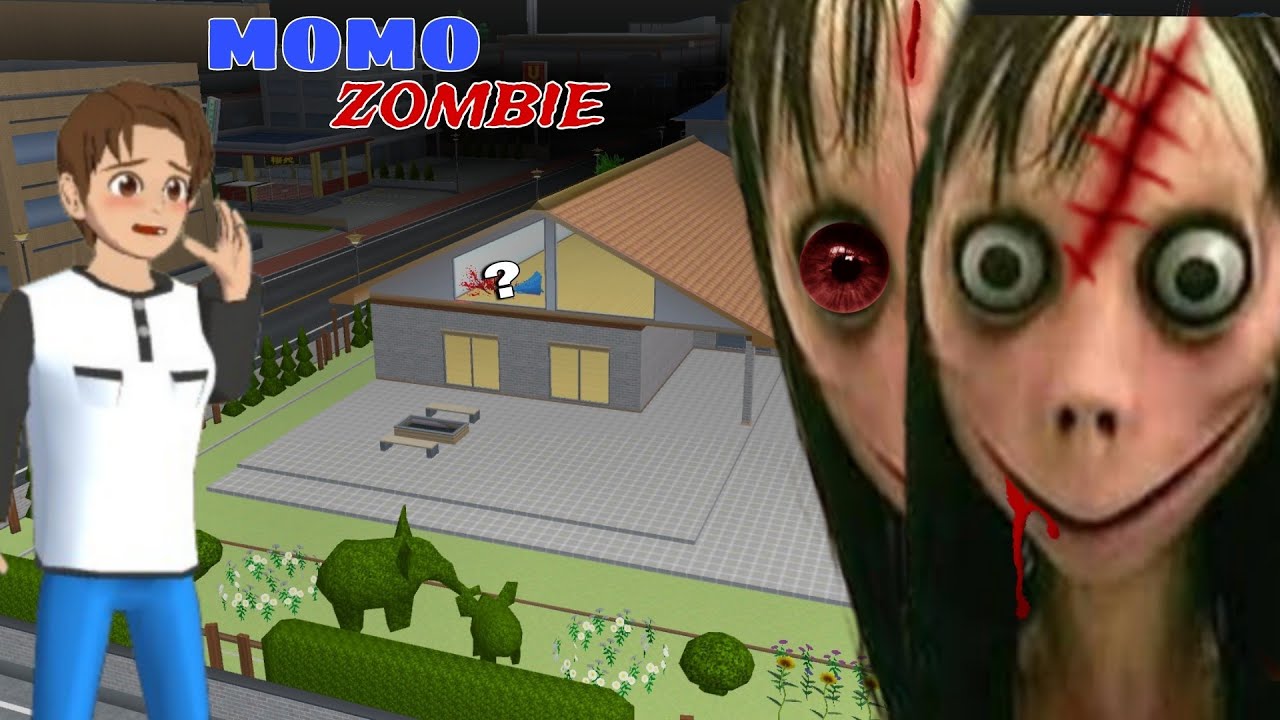 MOMO zombie appeared at Mio's House 👺😱|| Sakura school simulator horror ...