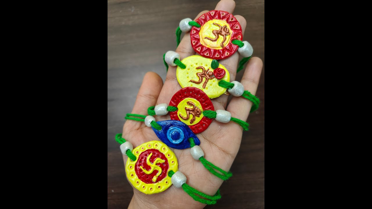 Easy Handmade Rakhi Making|4 unique Rakhi Designs for School ...