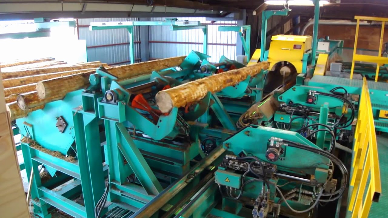 Circular log cutting machine OIR 74C - YouTube