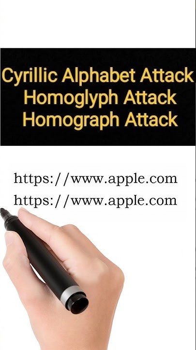 Cyrillic alphabet attack | Homoglyph | Homograph attack | EP19 | Hacking | Cyber security ...