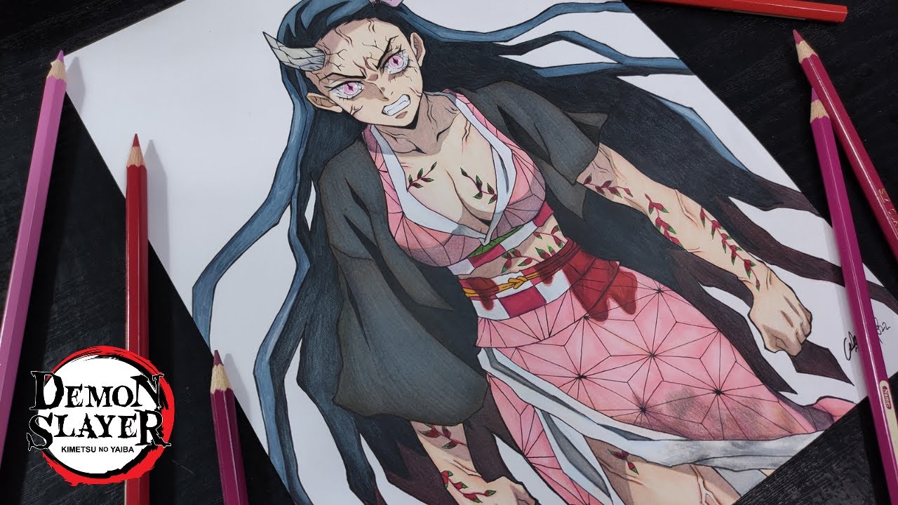 Drawing NEZUKO FULL DEMON FORM From Demon Slayer / Kimetsu no Yaiba ...