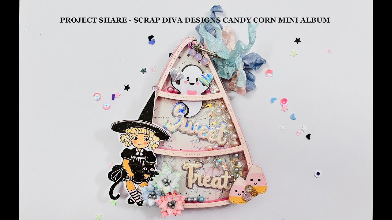 Scrap Diva Designs Candy Corn Mini Album Project Share @ScrapDiva29 #scrapdivadesigns #minialbum ...