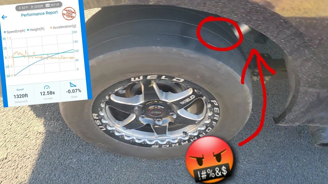 New dragy run on my Fbo 2018 F150 | My drag radials are F**ked - YouTube