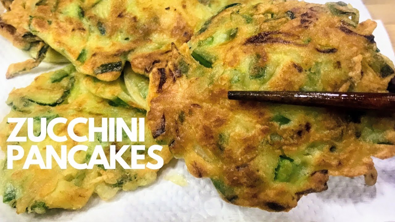 How to Cook Zucchini Pancake | Hobak Buchim 호박부침 | Zucchini Fritters ...