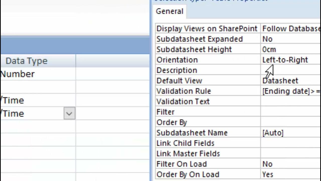 Validation rule with Property sheet in Microsoft Access@COMPUTEREXCELSOLUTION - YouTube