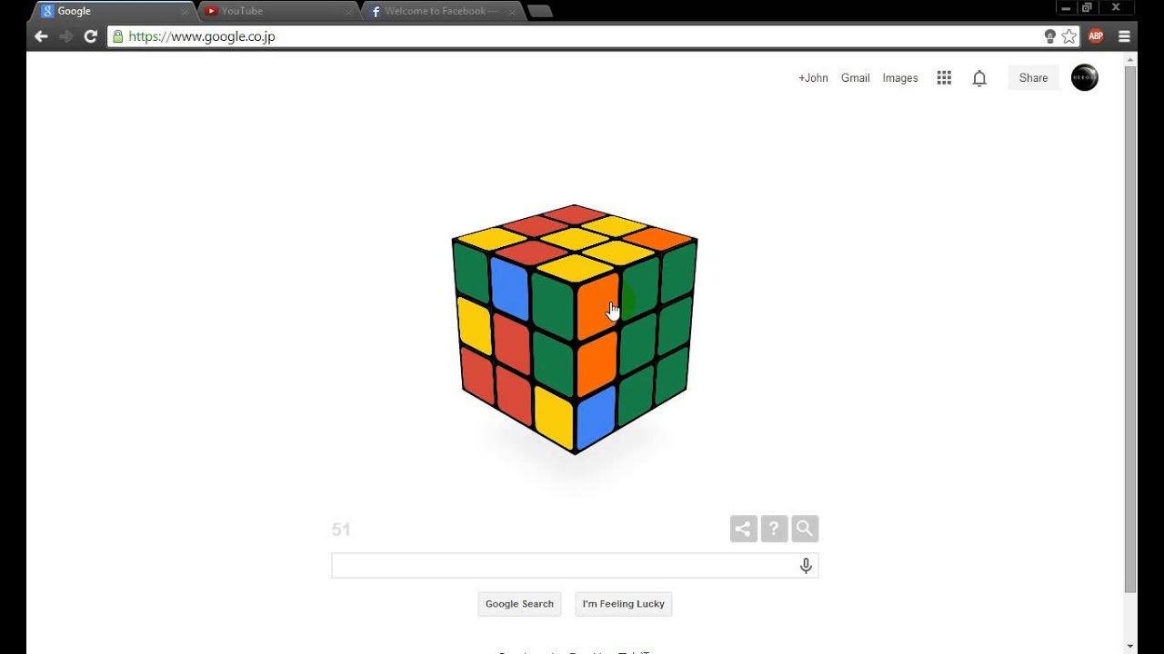 GOOGLE DOODLE RUBIK'S CUBE - YouTube