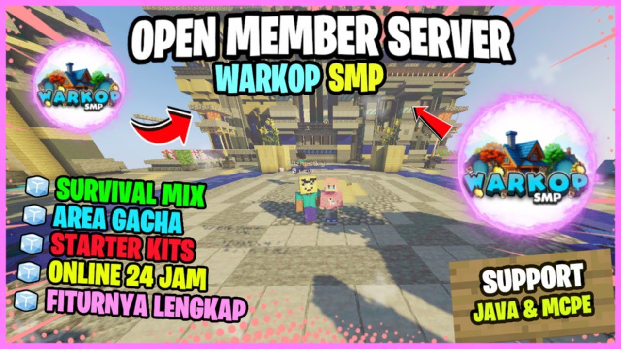 SERVER MINECRAFT SURVIVAL MIX: WARKOP SMP - FITURNYA LENGKAP, SUPPORT ...
