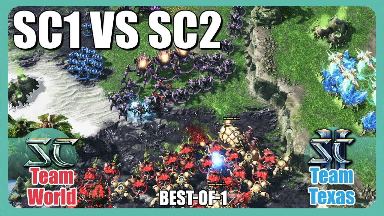 Which Game Is the BEST? - 3v3 Showmatch - Texas (SC2) vs World (SC1 ...