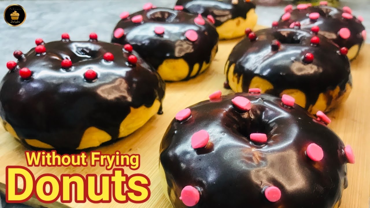 Baked Donuts Recipe | Without Frying Donuts | Donuts with Chocolate ...
